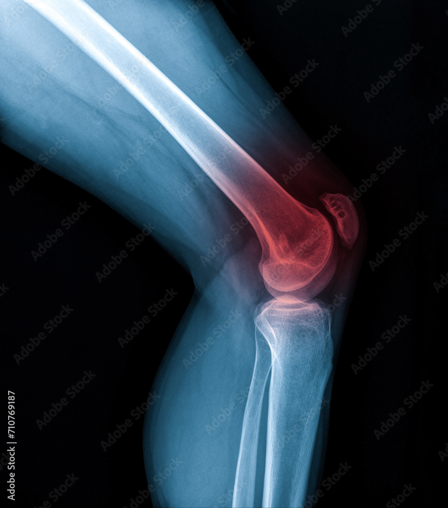 Knee joint x-ray (AP and LATERAL) view fracture and displacement of the ...