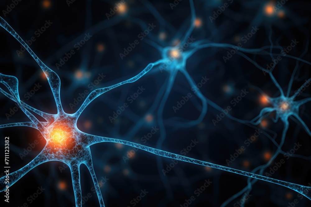 Anatomy brain nerve cells. Neuronal Mind Cell Network Neurons elongated Axons and branching ...
