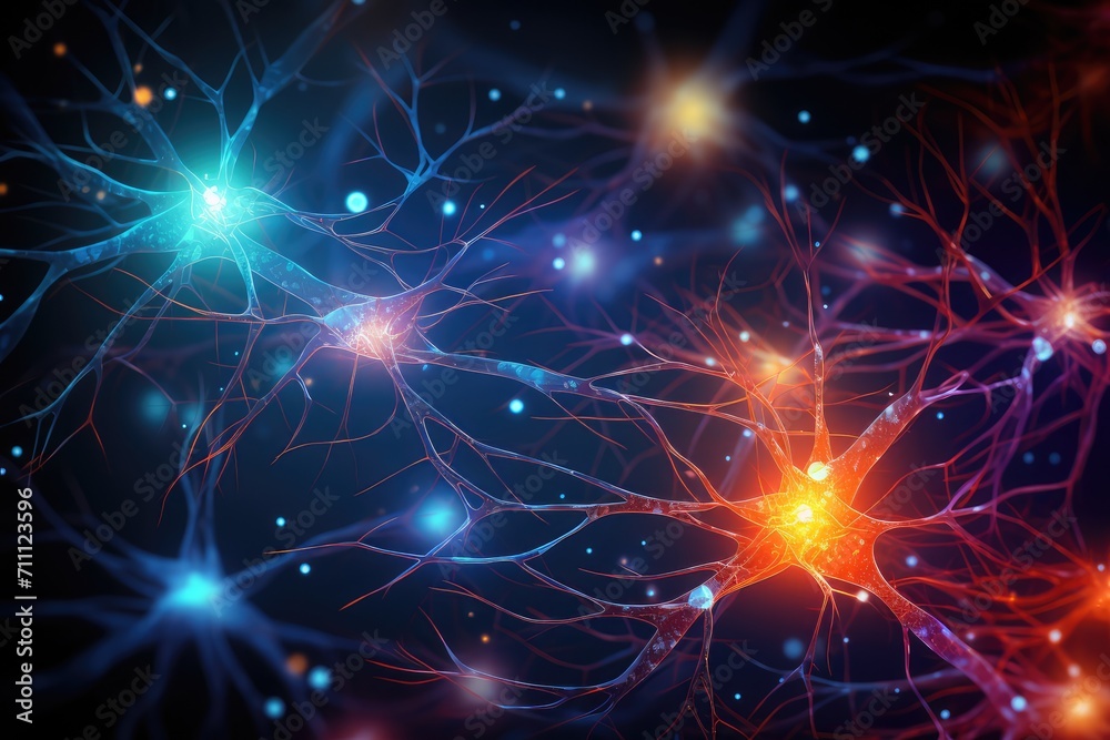 Ilustración de Stock Anatomy brain nerve cells. Neuronal Mind Cell ...