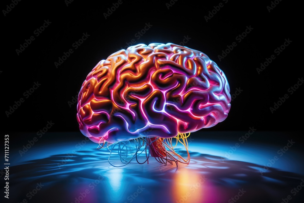 Stock-Illustration „Brain creativity frontal, temporal lobes ...