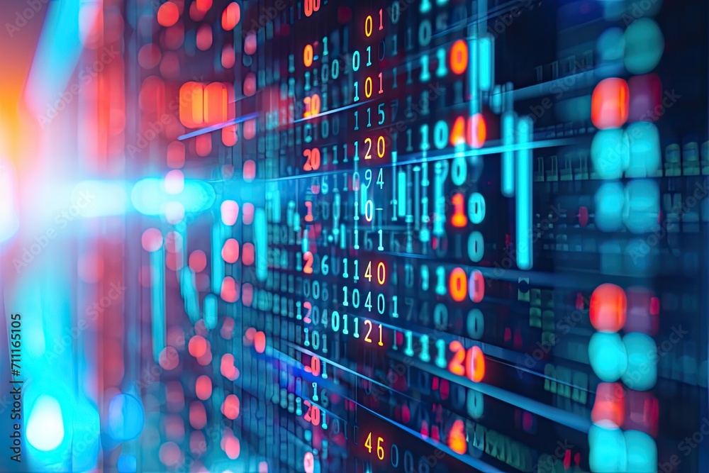 Business graph and chart concept. Colorful data visualization and ...