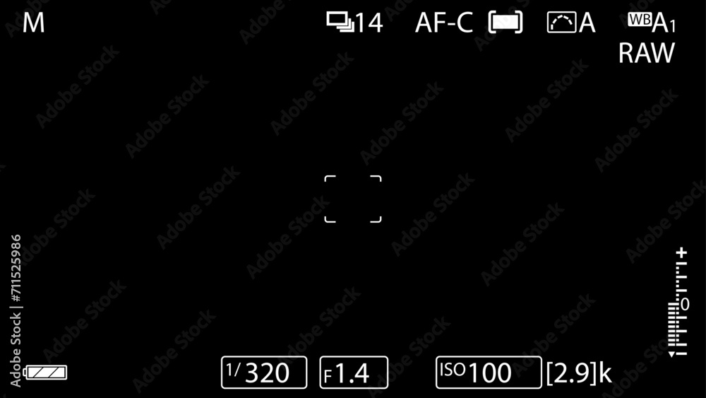 EVF Display Mockup Vector Illustration. Mirrorless camera viewfinder ...
