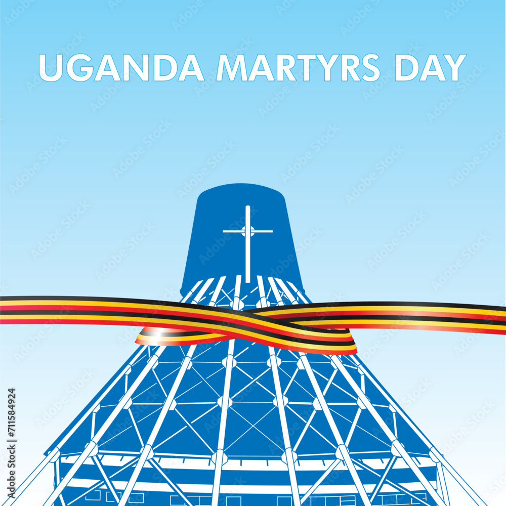 Stock-Vektorgrafik „Celebrate Uganda Martyrs Day with an editable vector template of the Martyrs ...
