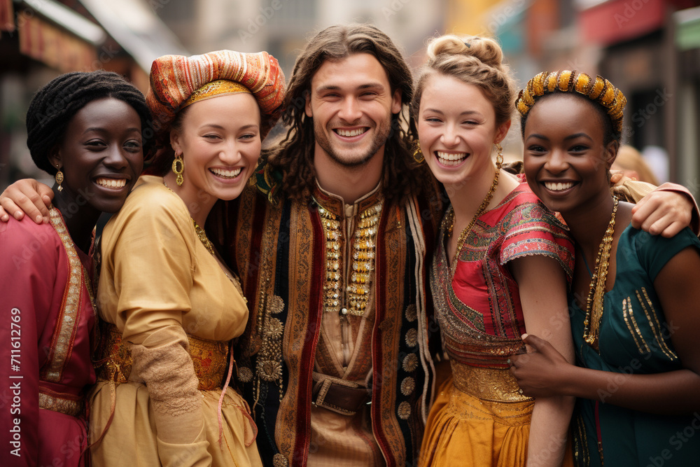 Cross-cultural embrace: A heartwarming moment where people in diverse ...
