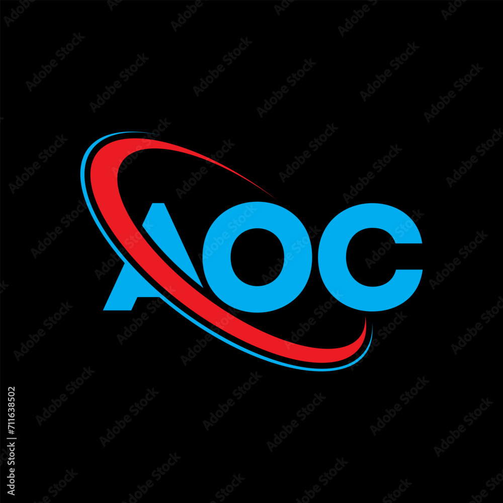 AOC logo. AOC letter. AOC letter logo design. Initials AOC logo linked ...