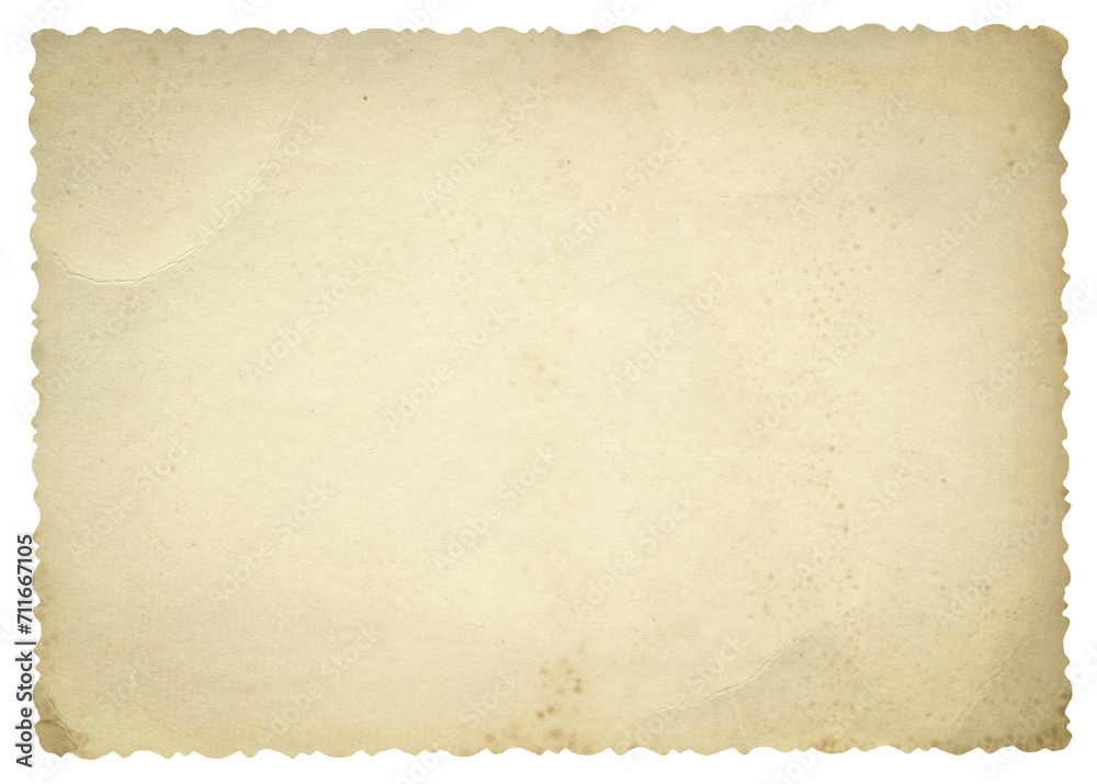 Retro photo paper texture isolate. Old antique sheet vignette paper ...