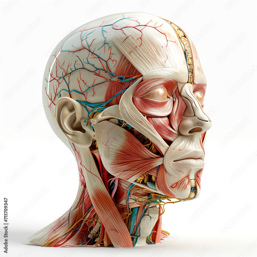 Anatomy - Human Head. Anatomical Structure of the Human Head. Medical ...