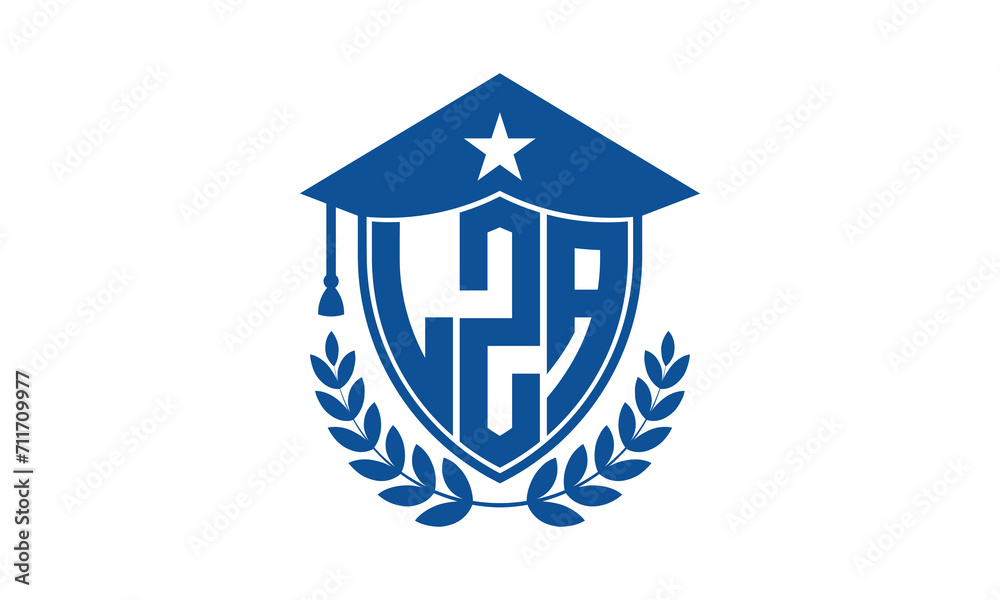 LZA three letter iconic academic logo design vector template. monogram ...