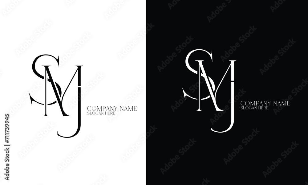 letter SMJ minimalist logo for business, logo and brand identity ...
