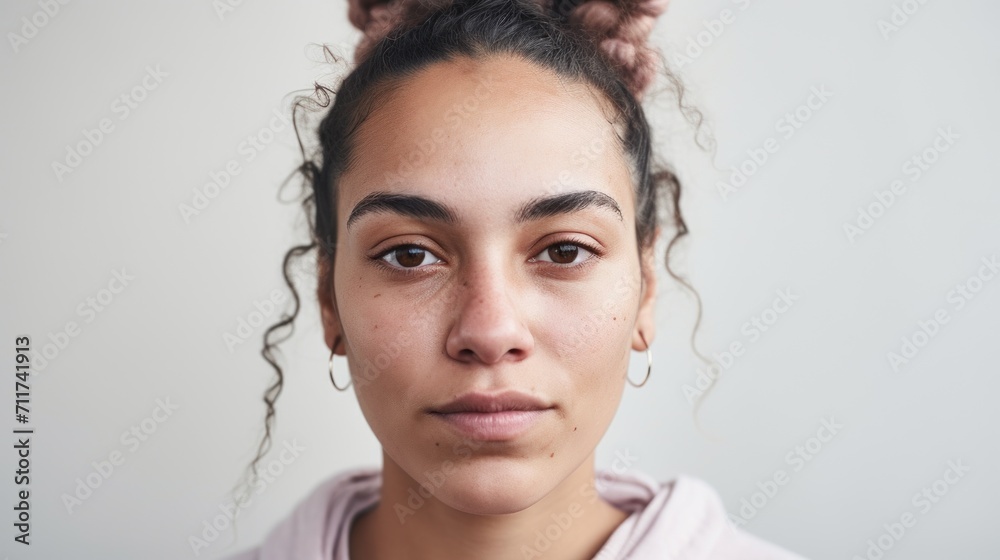 Moroccan woman's closeup portrait captures the essence of her imperfect ...