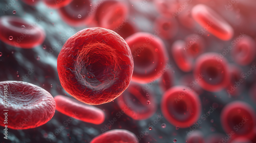 Hematology Concept: Abstract Wave of Blood Cells - Leukocytes and ...