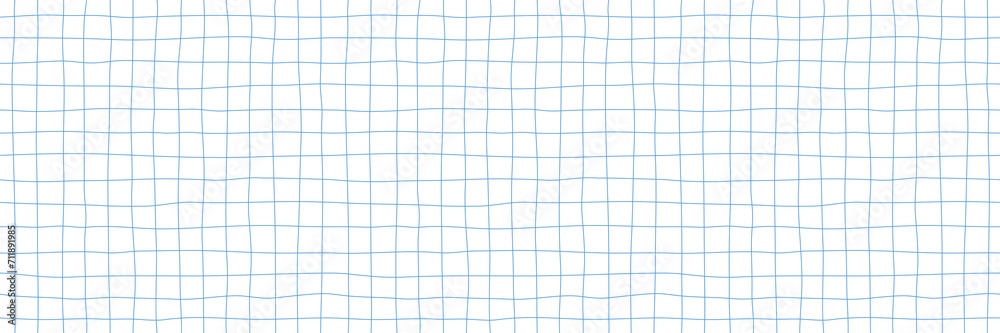 Groovy Checker Line Seamless Pattern. Paper Notebook Texture. Doodle ...