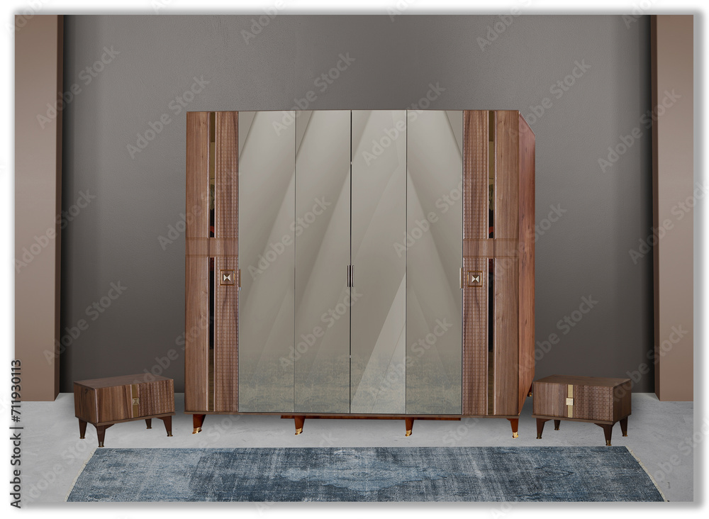 Nescafé color room decoration with a very beautiful brown mirrored ...