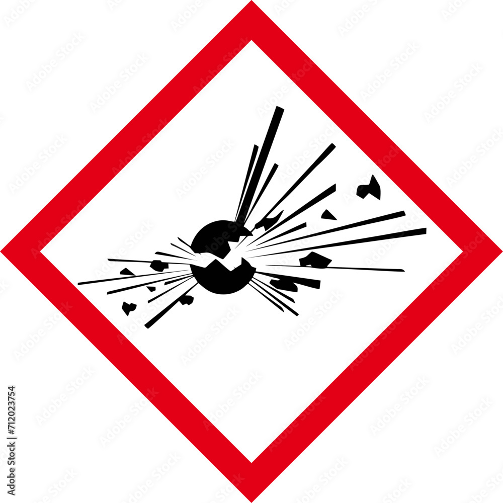 ghs hazardous explosive transport icon, warning symbol ghs - sga safety ...