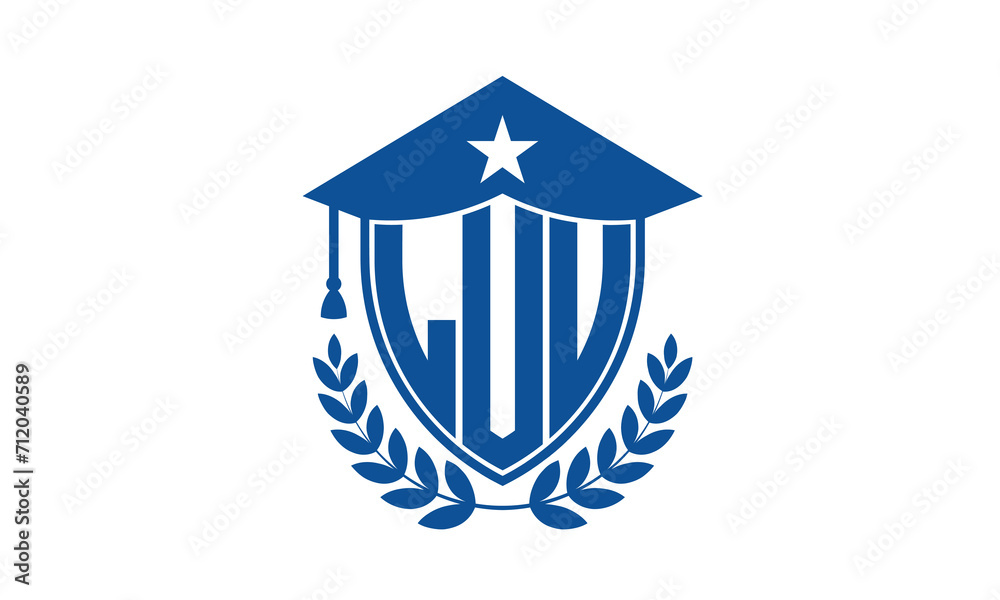 LUU three letter iconic academic logo design vector template. monogram ...