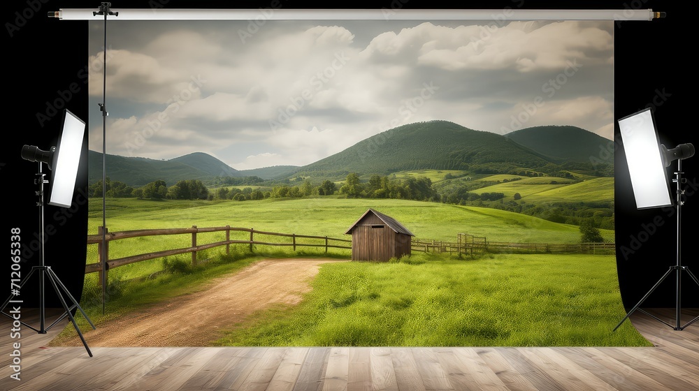 props scene studio background illustration camera director, actor ...