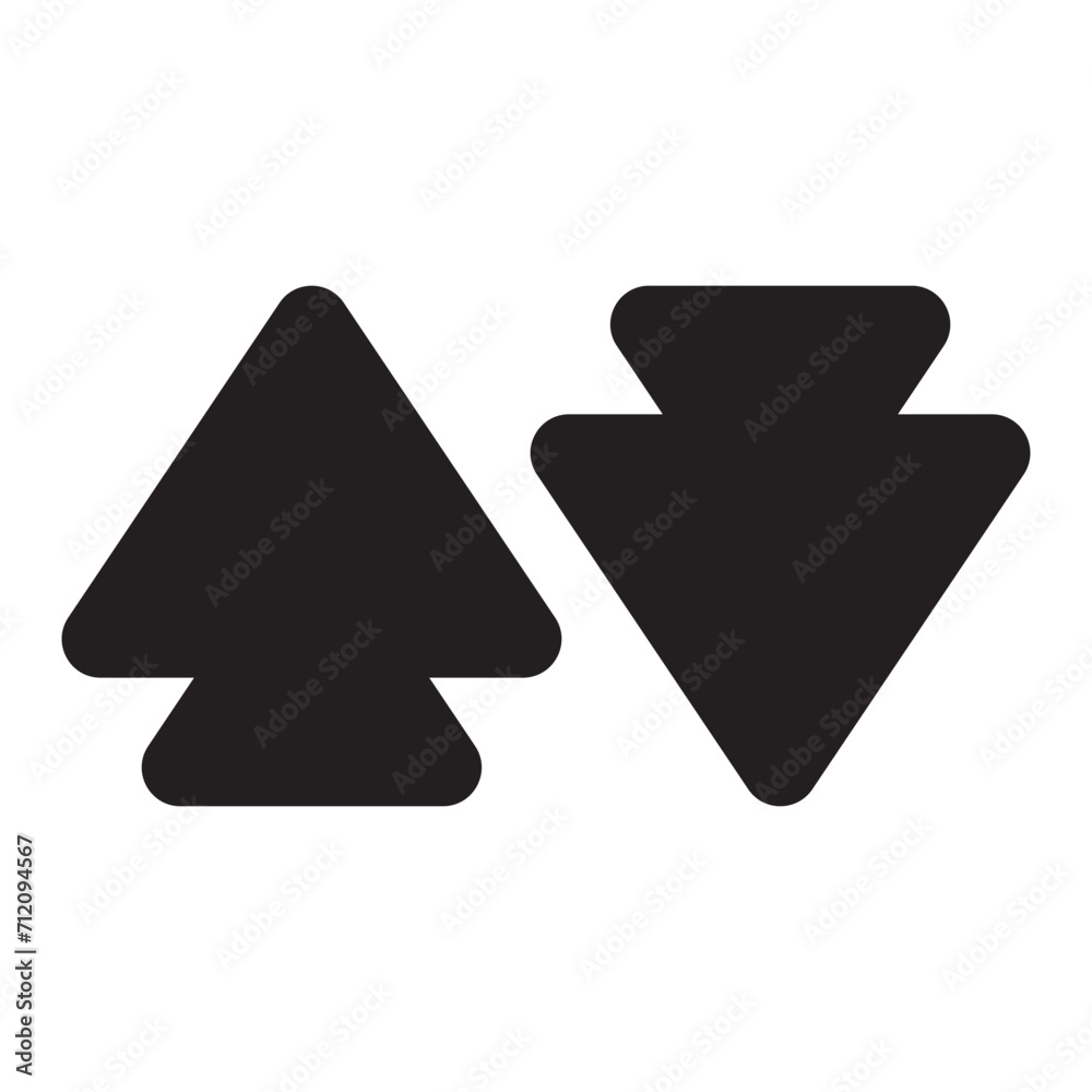 Stockvector Arrow. Up and Down. Direction Symbol, Pointer Logo, Up Sign ...