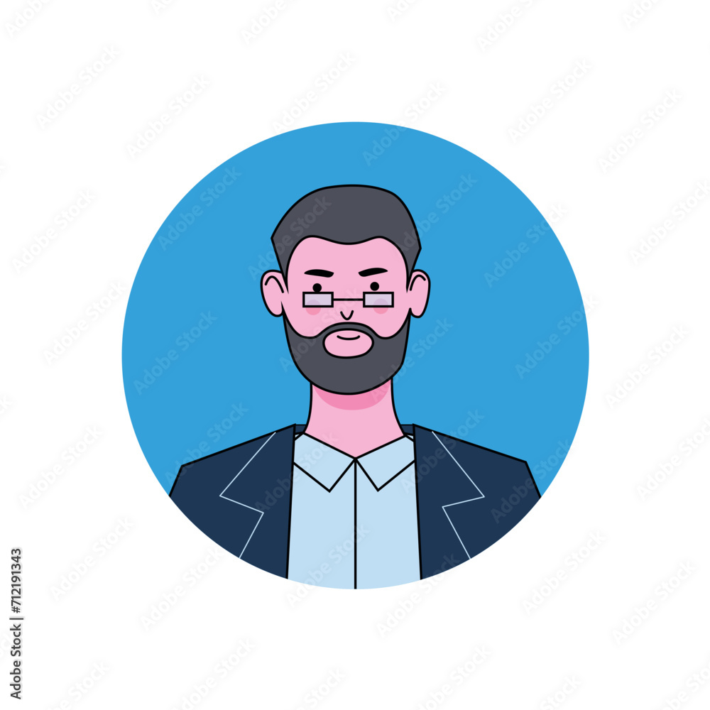 Avatar of person in the universal style. An artful illustration of a ...