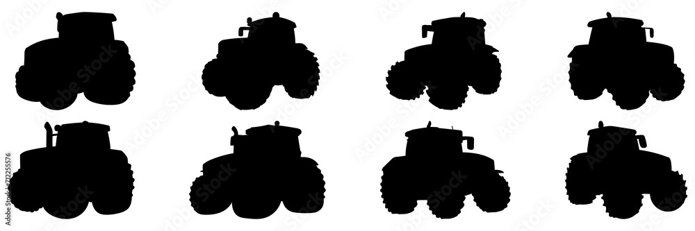 Farm silhouettes set, large pack of vector silhouette design, isolated ...