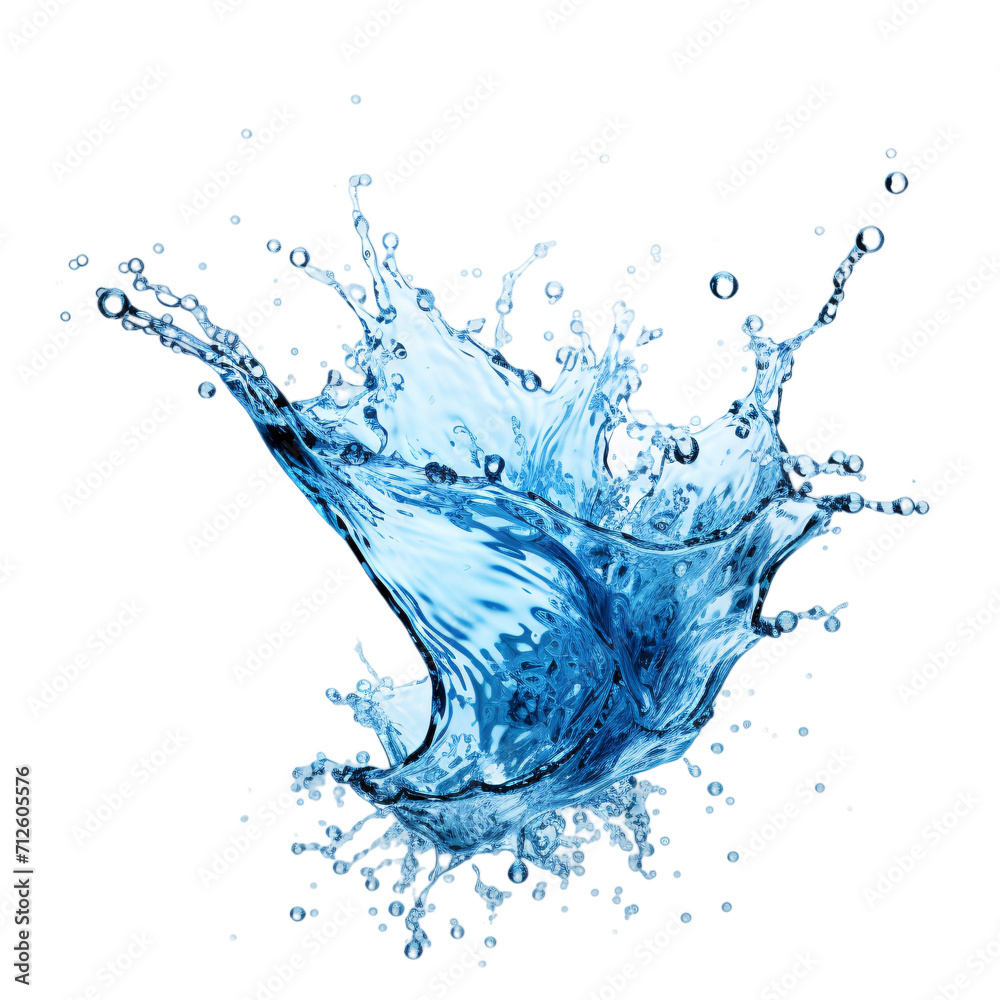 water splash isolated on a white or transparent background, PNG, water droplets, falling water ...