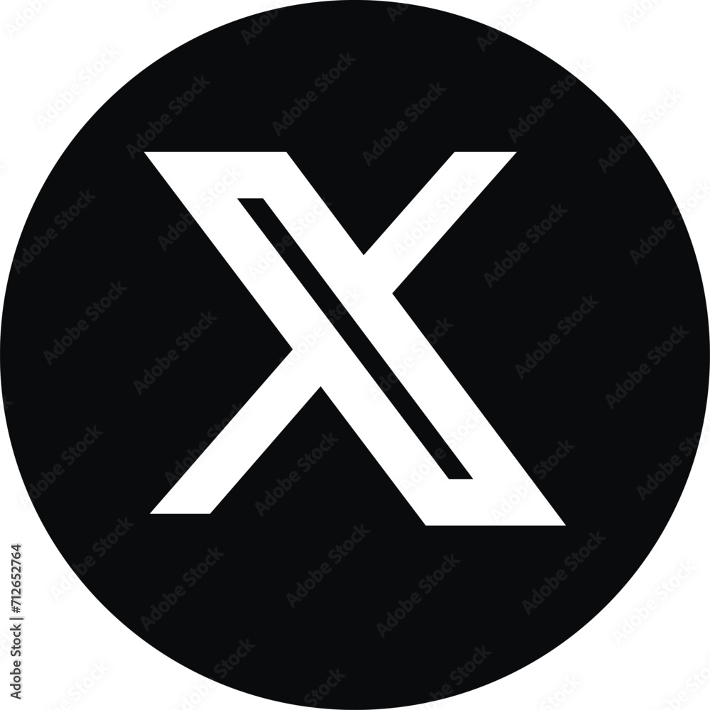 Twitter new logo . Twitter icons. Twitter X logo, x flat modern design ...