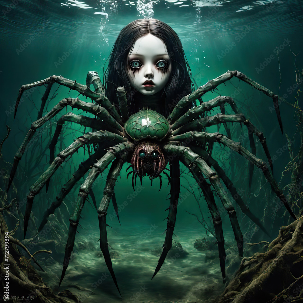 Nightmarish Gothic Horror - Spooky and realistic illustration of ...