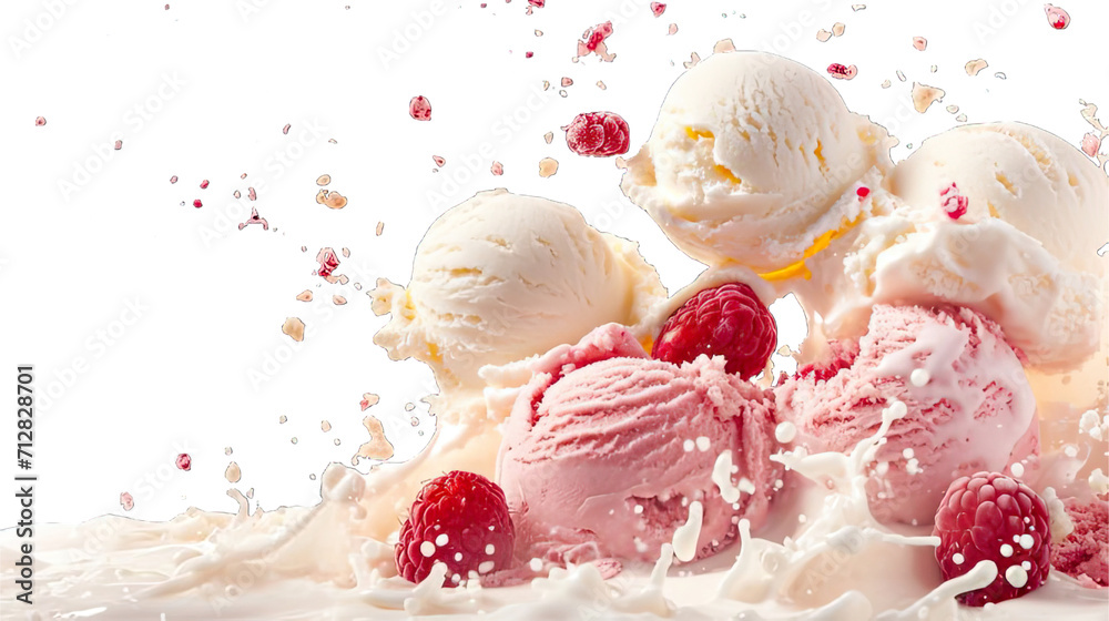 Collection of PNG. Delicious ice cream explosion isolated on ...