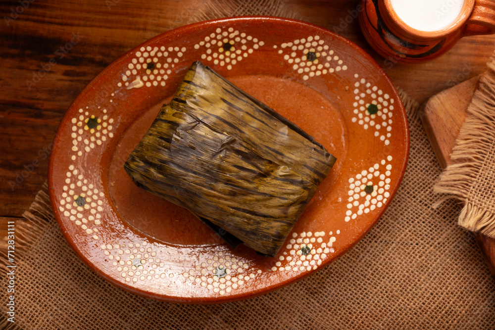 Oaxacan Tamale. Prehispanic dish typical of Mexico and some Latin ...