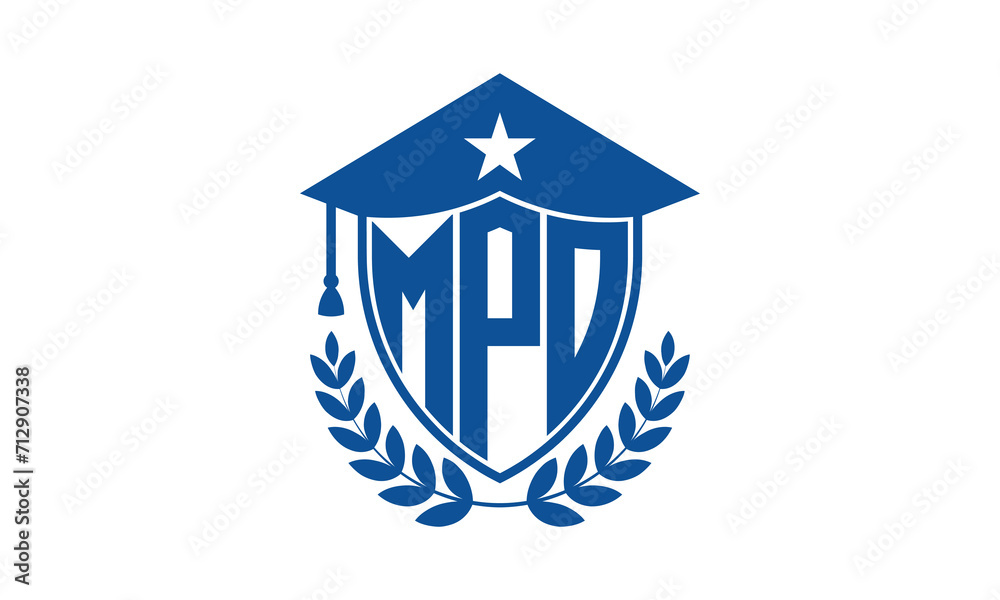 Image vectorielle Stock MPO three letter iconic academic logo design ...