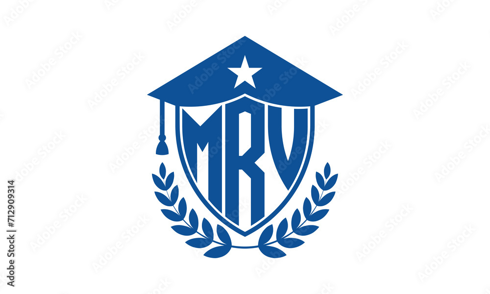 MRV three letter iconic academic logo design vector template. monogram ...