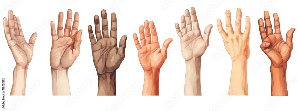 Sequence of hands drawings, illustration of hand anatomy in different ...