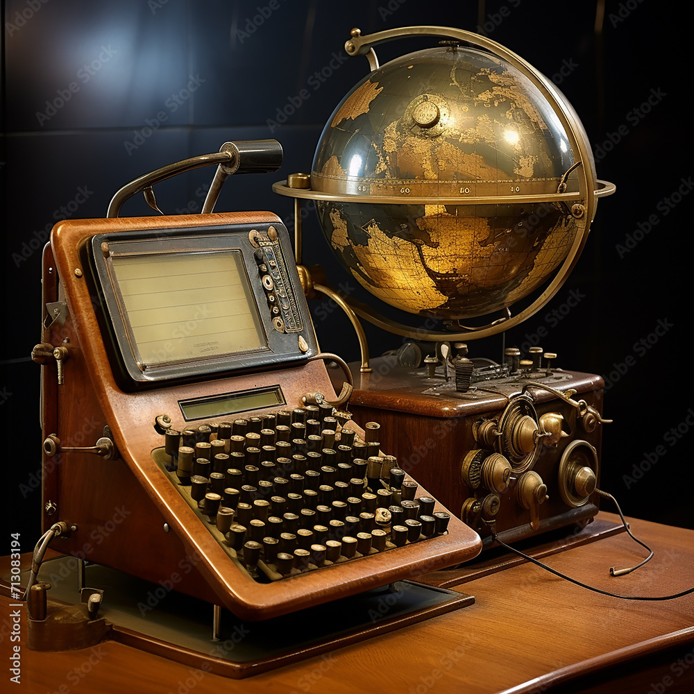 old typewriter with map, vintage typewriter with map, Old typewriter to ...