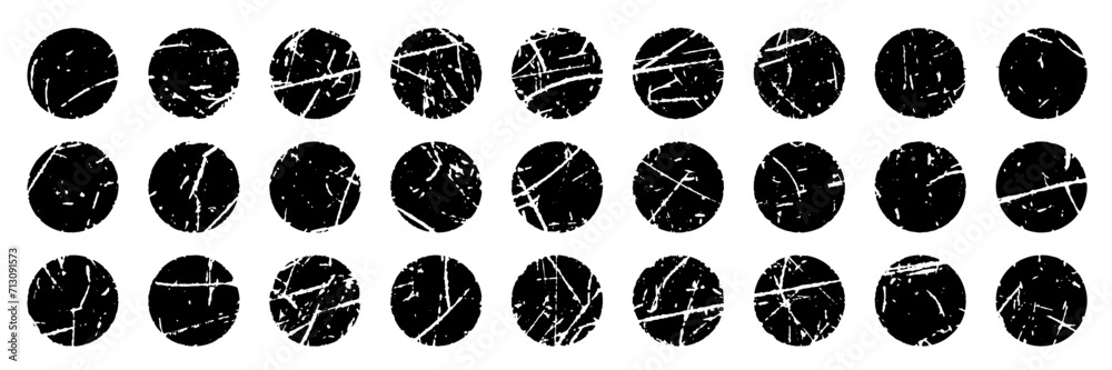 Stamp of shape circle frame vector illustration set. Round labels with ...