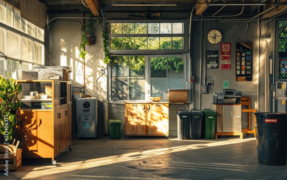 A zero-waste office building with composting facilities and recycling ...