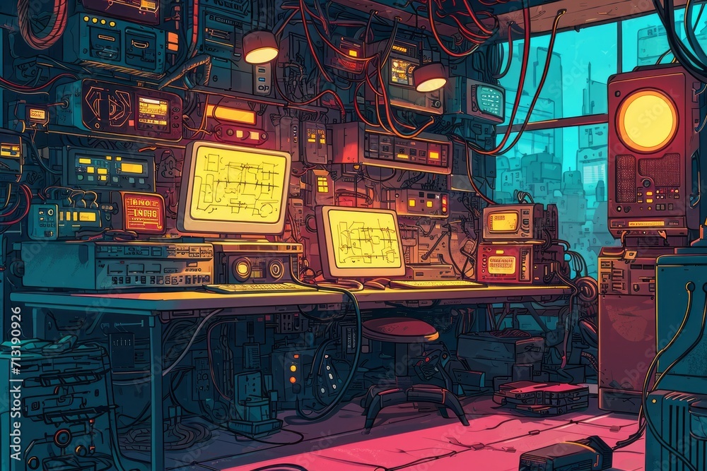 Elevate your creative space with the charm of animated circuits in a ...