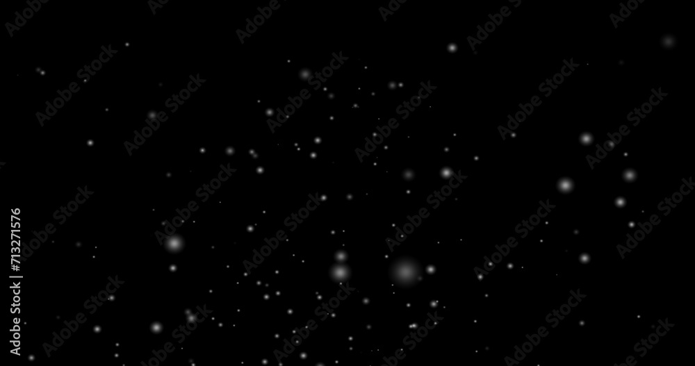 Cinematic snowfall loop animation of a surreal realistic snowflake ...