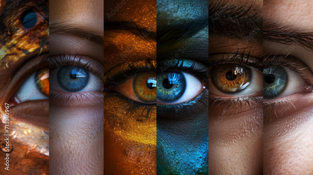 A high-resolution image showcasing the diverse range of eye colors and ...