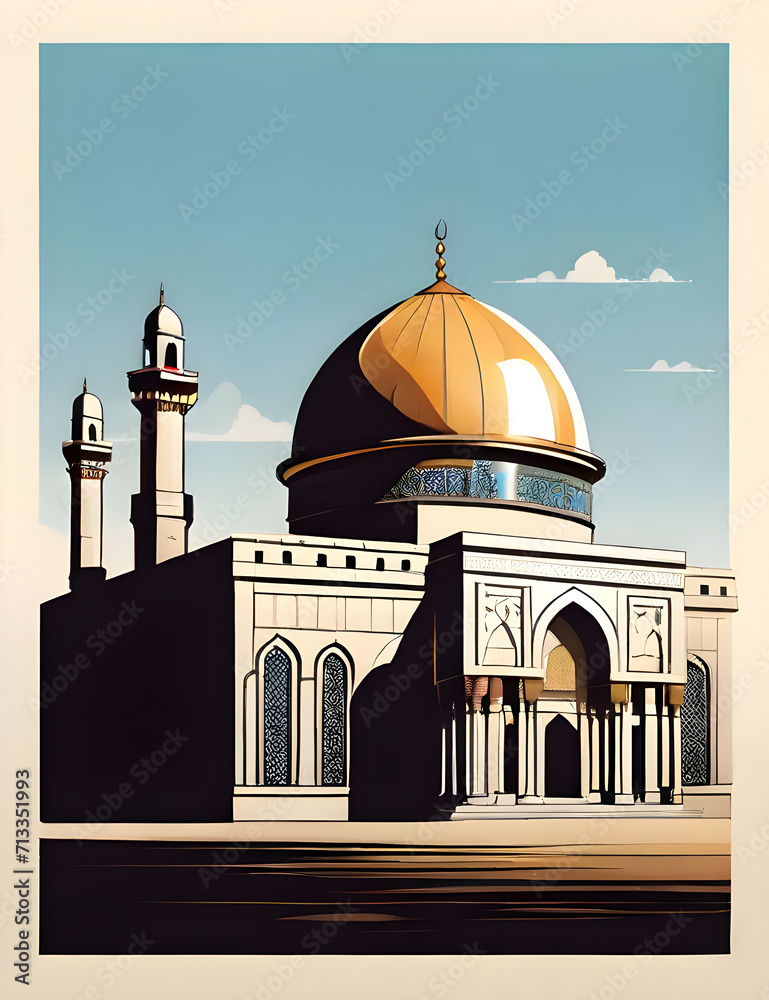Classic, texture Al Aqsa Mosque Vector Design under the world Al Aqsa ...
