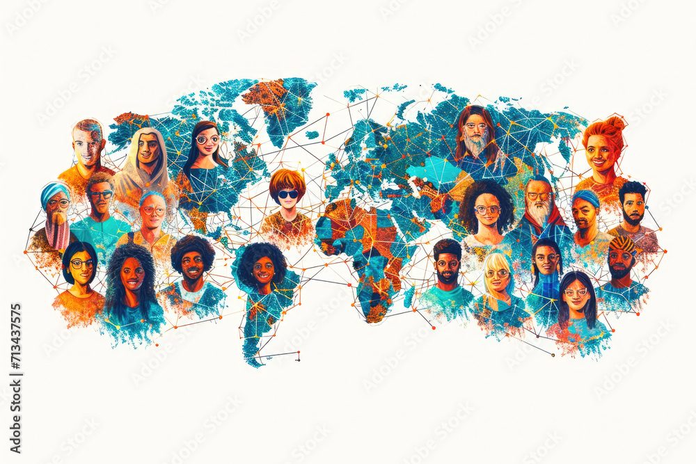 Stock-Illustration „ilustración de Personas de diferentes partes del ...