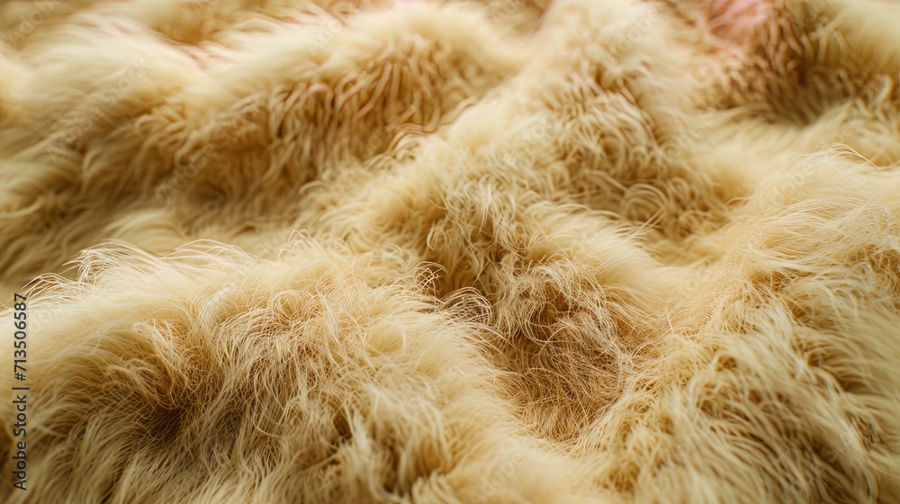 In the photo of the beaver wool, a unique pile pattern is visible, as ...