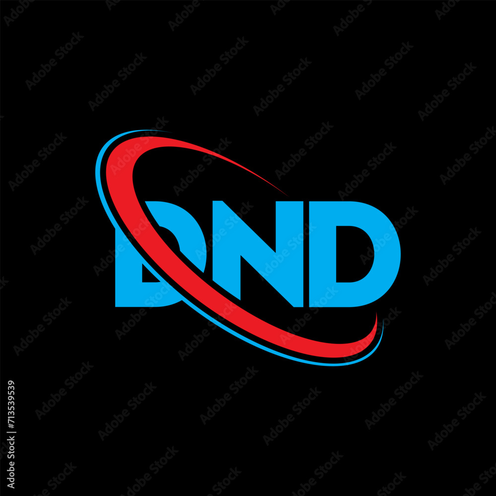 DND logo. DND letter. DND letter logo design. Initials DND logo linked ...