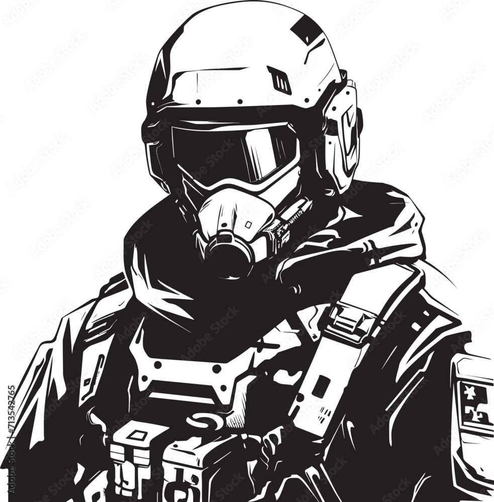Electric Enforcer Cyber Soldier Insignia Design Biohazard Battler ...