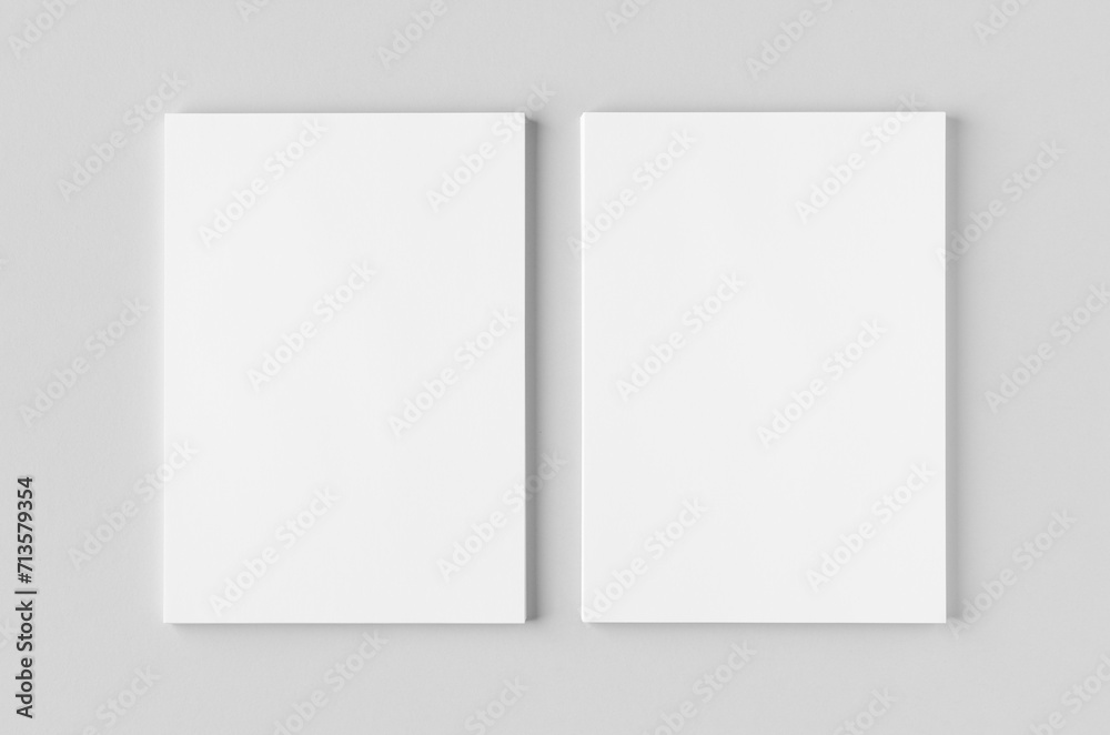 Cv, resume, letterhead, invoice mockup. Stack of A4 papers on a grey ...