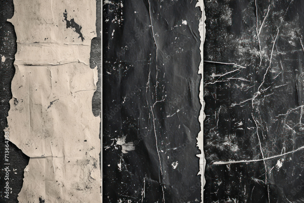 Letterpress ink textures. Set of 3 Rough, eroded lino print textures ...