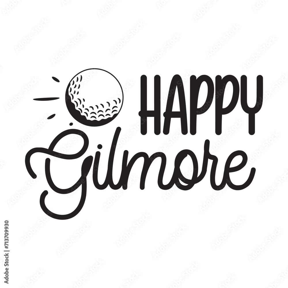 Happy Gilmore Vector Design on White Background Stock Vector | Adobe Stock