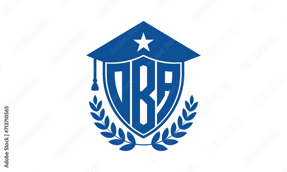 OBA three letter iconic academic logo design vector template. monogram ...