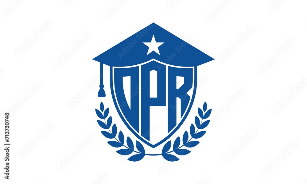 OPR three letter iconic academic logo design vector template. monogram ...