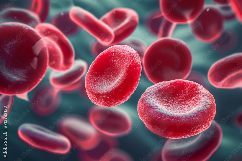 Macro of blood cells showing extreme close-up, Blood cells, 3D ...