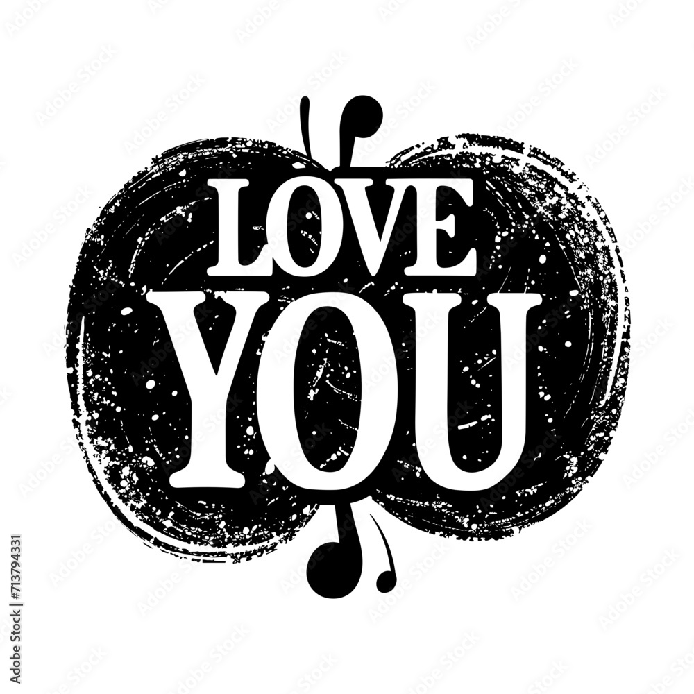 Vintage "Love You" lettering combines classic calligraphy with ...