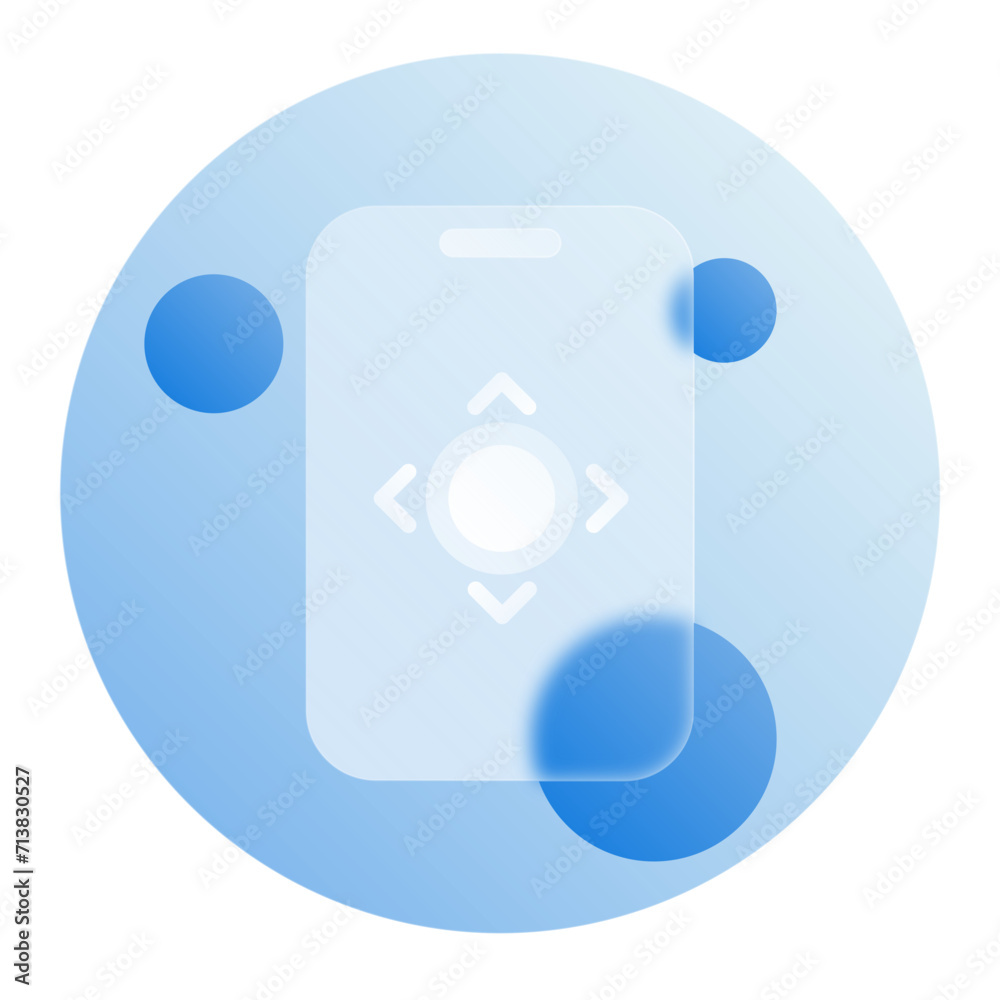 Tablet Rotate Apps Glassmorphism UI Icon Sign and Symbol Design ...
